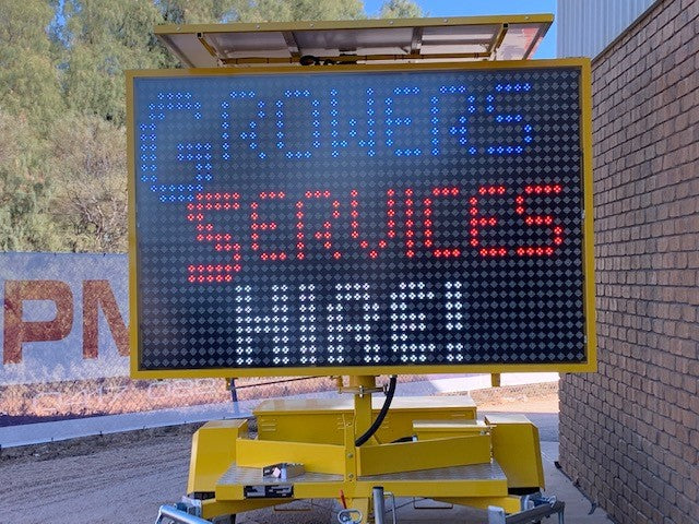Full Colour Transportable Variable Message Sign For Hire – Growers ...