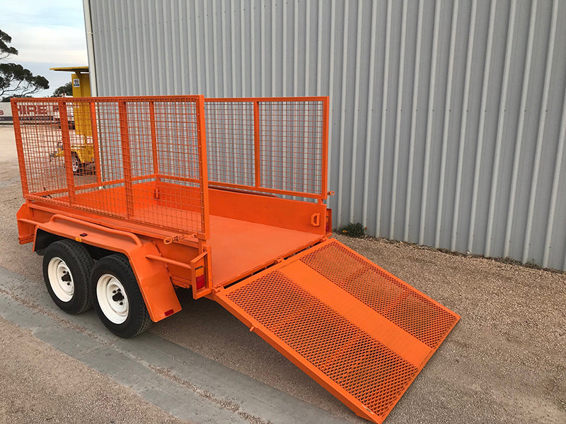 Dual Axle Trailer with Cage & Ramp For Hire – Growers Services Hire
